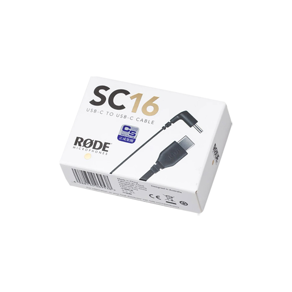 Rode SC16 Straight USB Type-C to Right-Angle USB Type-C Cable (30 cm ...