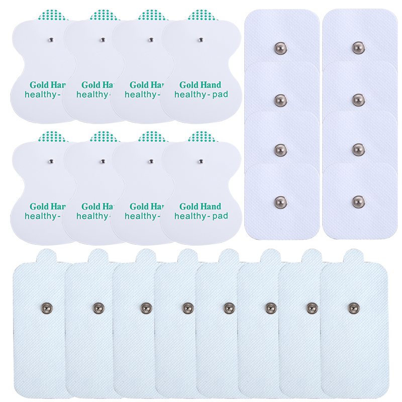 8pcs/set Snap-on Electrode Pad Plate Combination Reusable Gel Patch For ...