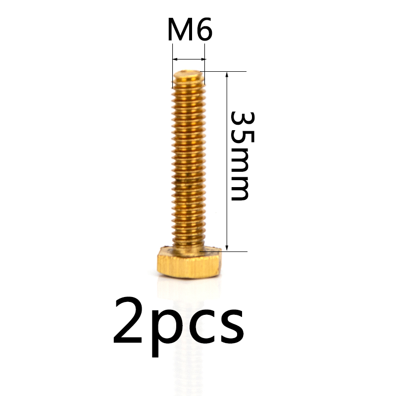 M3 M4 M6 M5 M8 M10 M12สกรูทองเหลืองหกเหลี่ยมเครื่องสกรูทองแดงหัวหกเหลี่ยมสลักเกลียวเมตริกยาว6มม. ...
