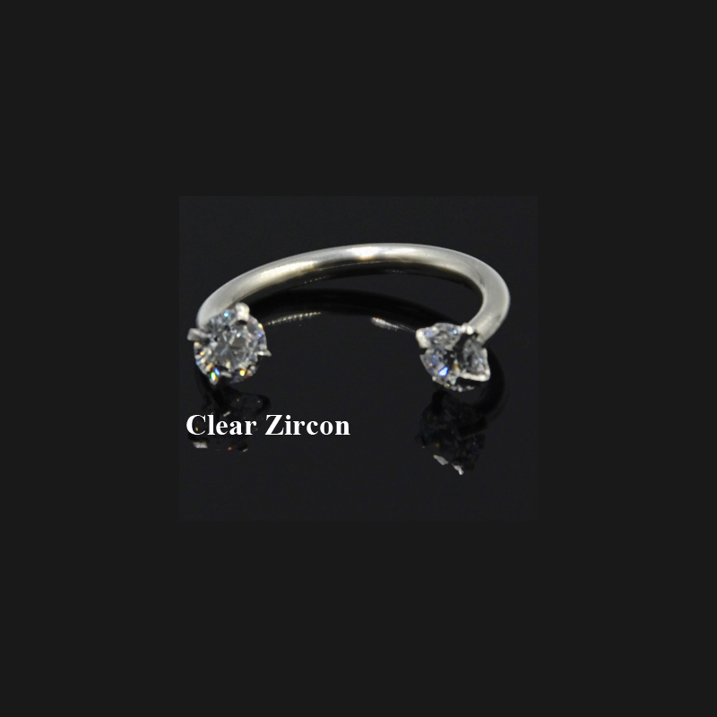 【WildVenture】 Steel Opal Aurora Zircon Bead Ring with Internally Thread ...
