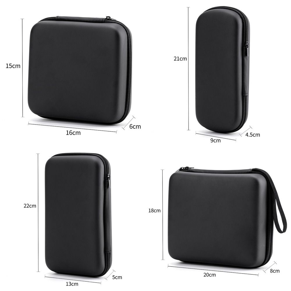 New Mini EVA Storage Box Black Portable Zipper Earphone Case Pouch ...