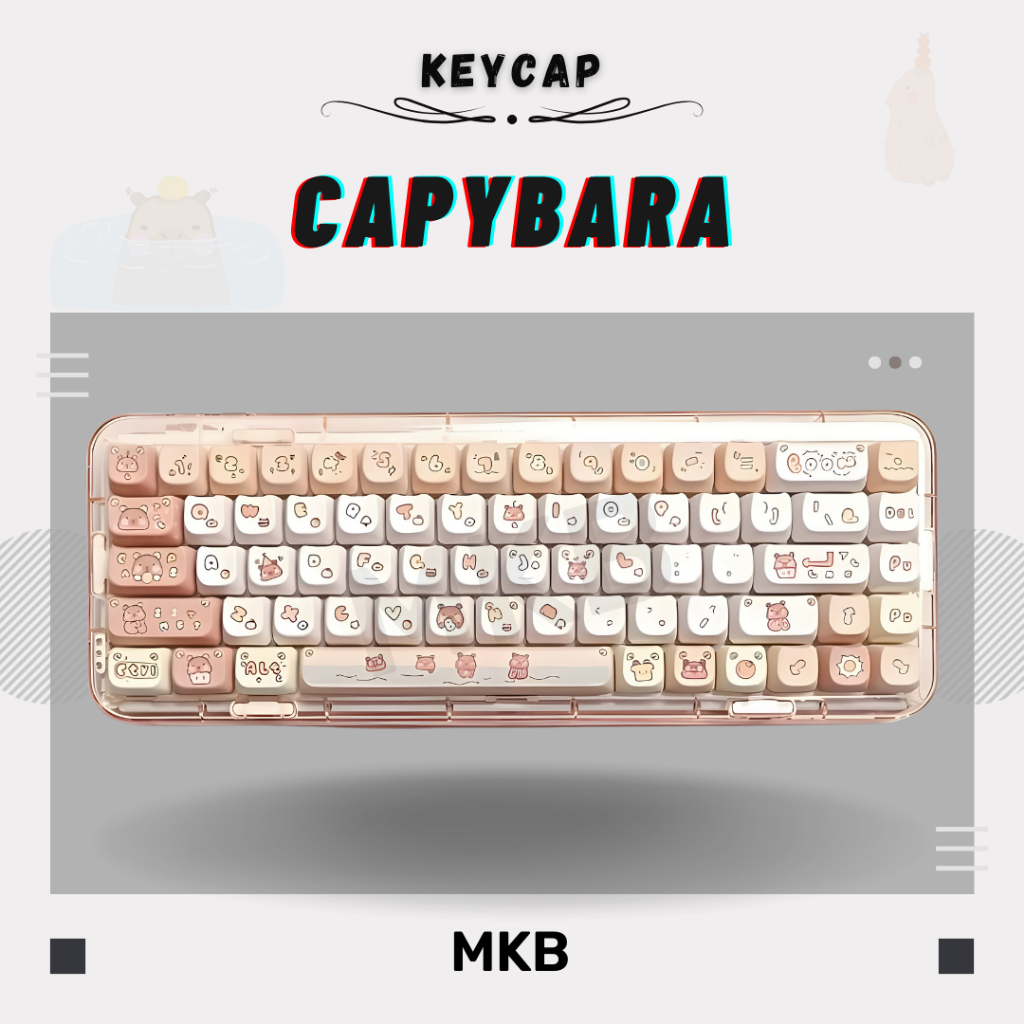 [READY STOCK] Capybara PBT Dye-Sublimation MAO Profile Keycap Set for ...