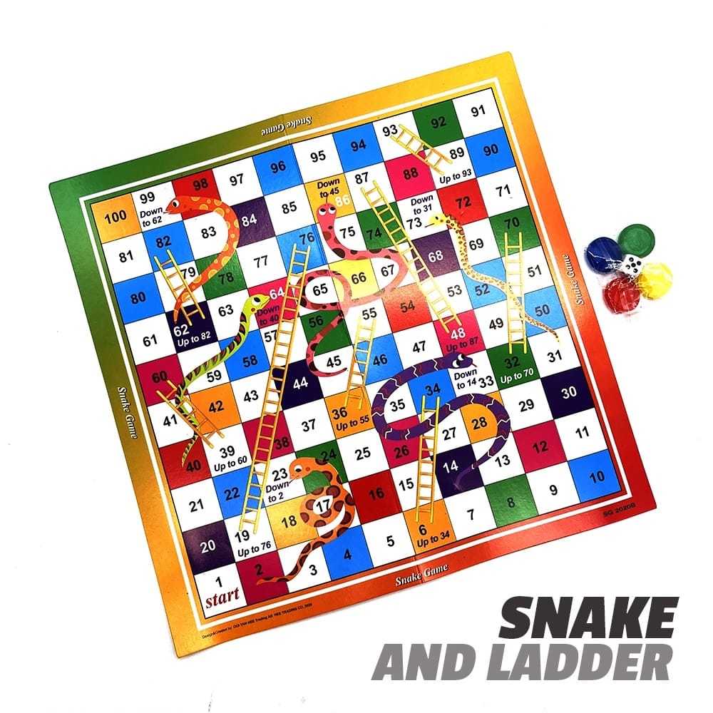 𝐑𝐄𝐀𝐃𝐘-𝐒𝐓𝐎𝐂𝐊 SNAKE LADDER GAME SET / FAMILY GAME SNAKE LADDER SET ...