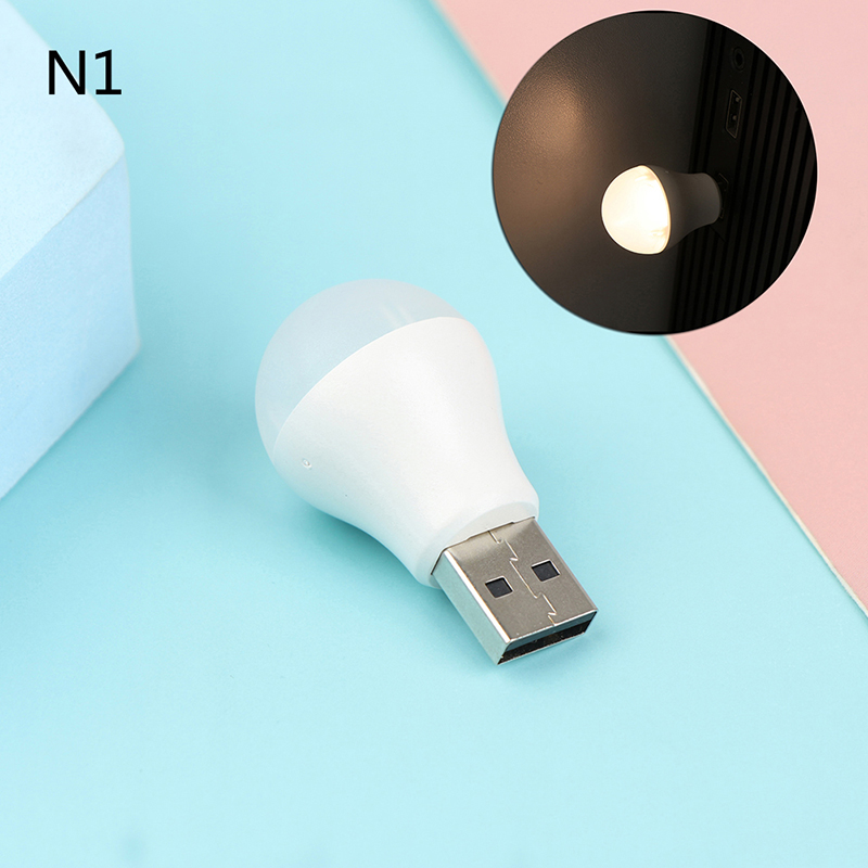 USB Nightlight LED Lamp Mini Portable Laptop Lighting Charging Reading ...