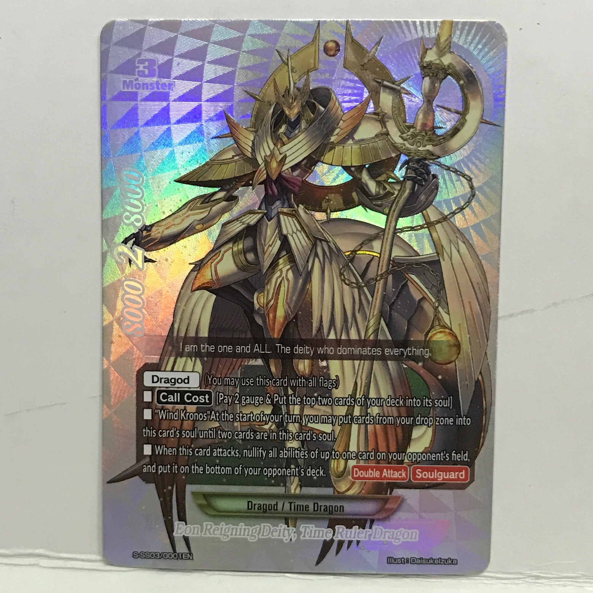English Future Card Buddyfight Eon Reigning Deity, Time Ruler Dragon (S ...