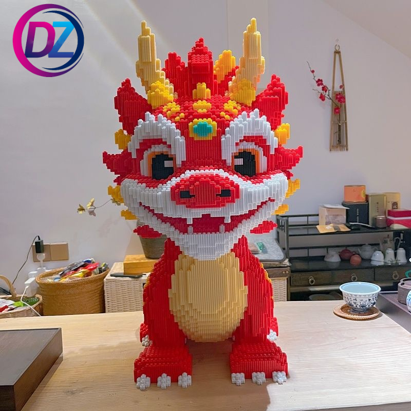 Flame Dragon Building Blocks Puzzle Adult High Difficulty Huge Type ...