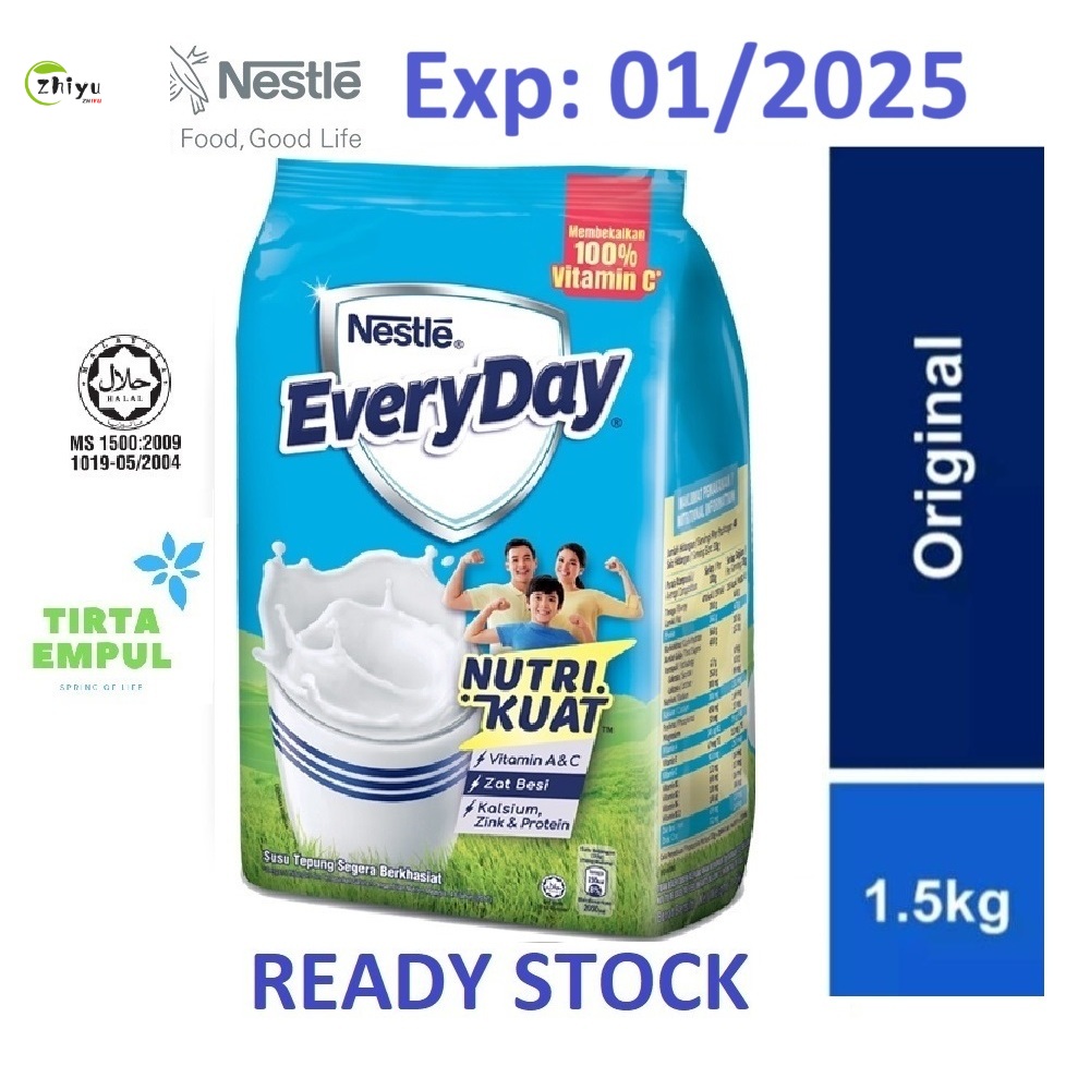 Nestle Everyday Milk Powder Softpack (1.5kg) - Long Expiry Date till 01 ...