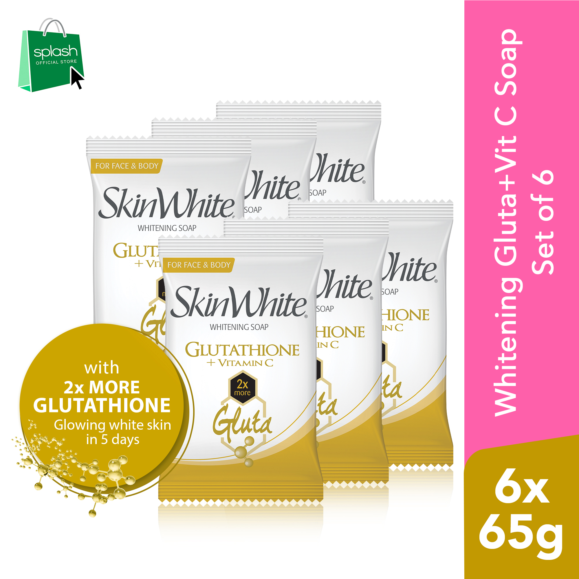 SkinWhite Whitening Gluta + Vitamin C Soap 65g set of 6 | Lazada PH