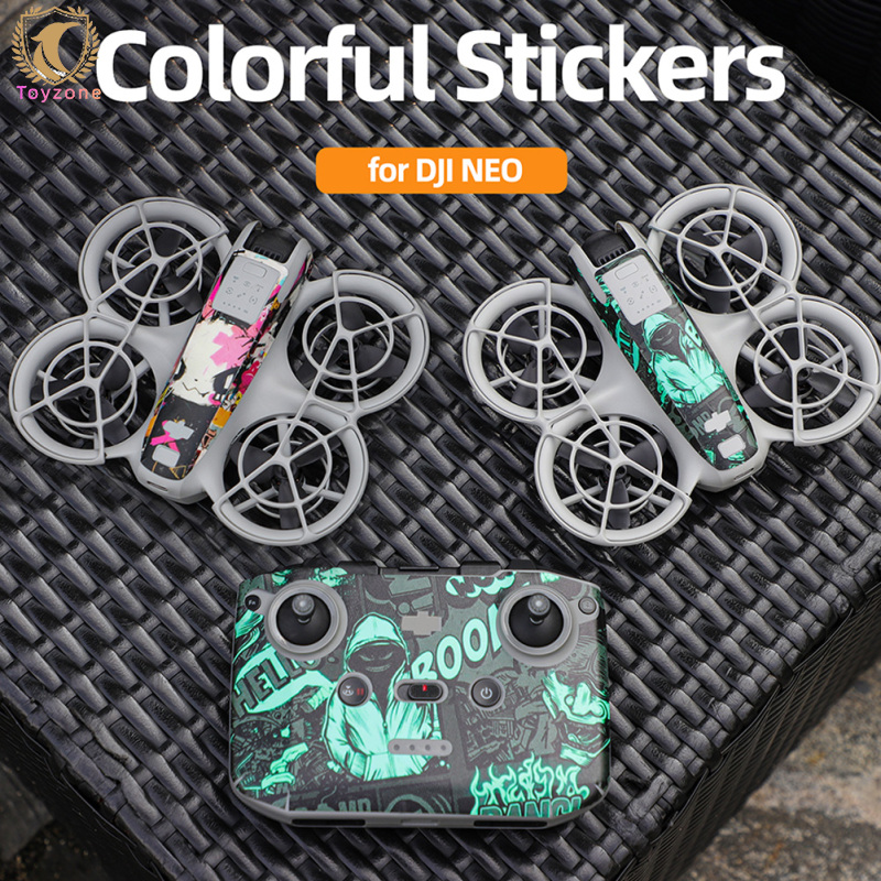 Colorful Stickers Drone Decals Compatible For DJI NEO Drone Body Remote ...