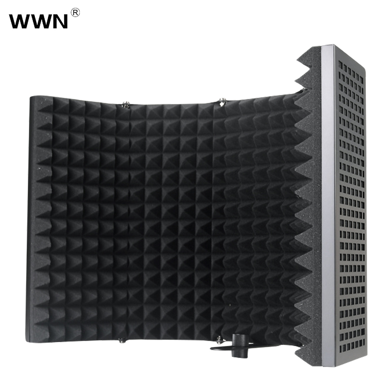 Adjustable Foldable Microphone Wind Board Sound-absorbing Cover ...