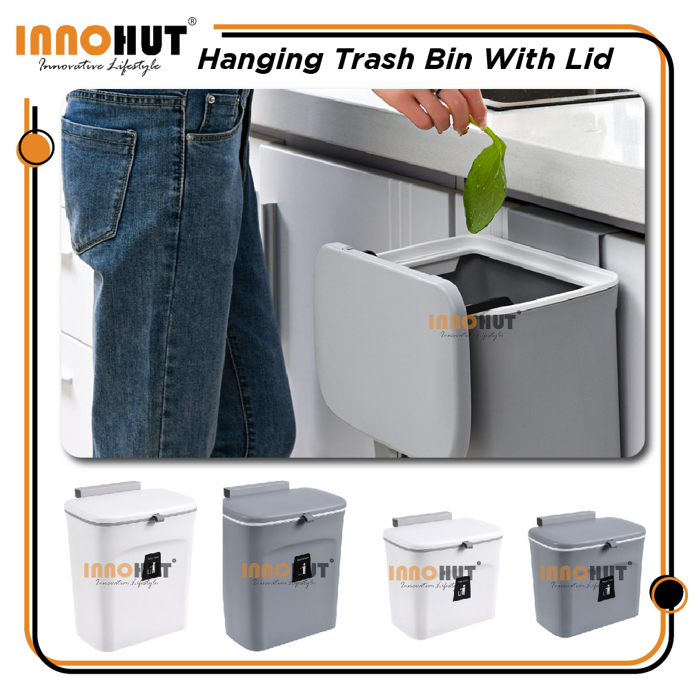 Innohut 7L/9L Multipurpose Kitchen Rubbishbin Dustbin Hanging Bin With ...