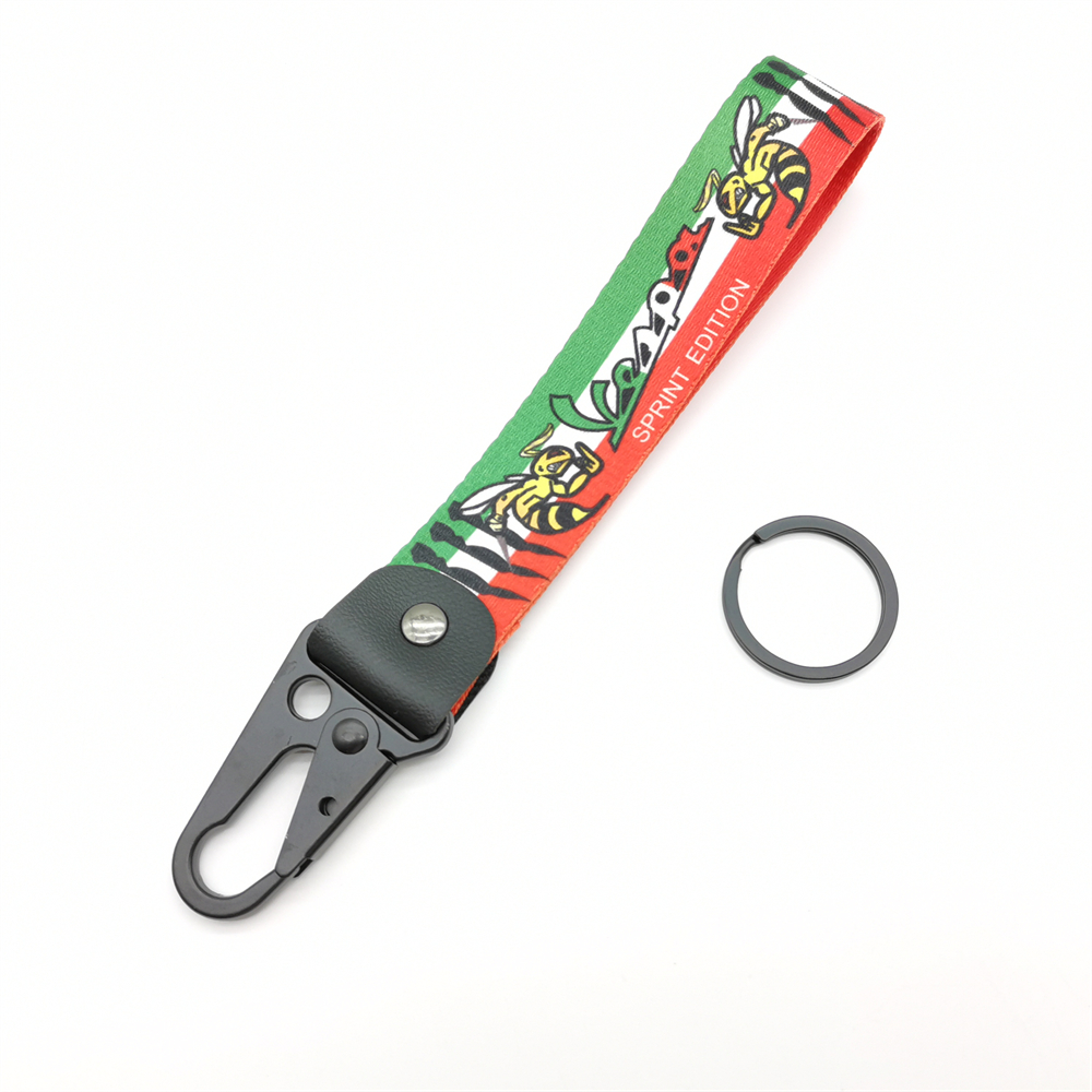 Motorcycle Keychain Tuning Logo Nylon Wristband Key Tag Italy Color for ...