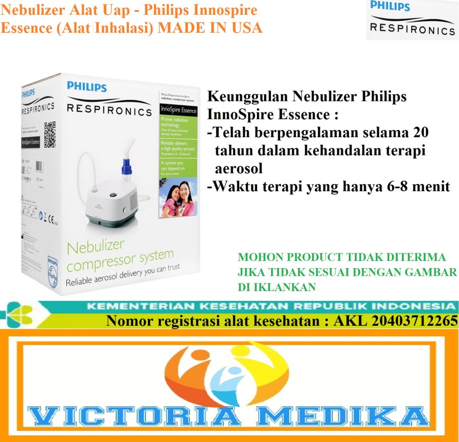 PHILIPS Nebulizer Respironics InnoSpire Essence / Home Nebulizer ...
