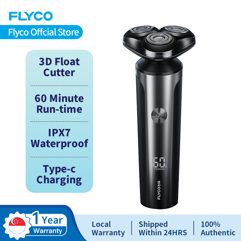 Flyco FS905 3D Float Smart Electric Shaver for Men,Rechargeable Waterproof Electric Razor with ...