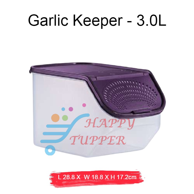 Tupperware Garlic Keeper (2.3L, 3L & 5,5L) Regular Purple / Light ...