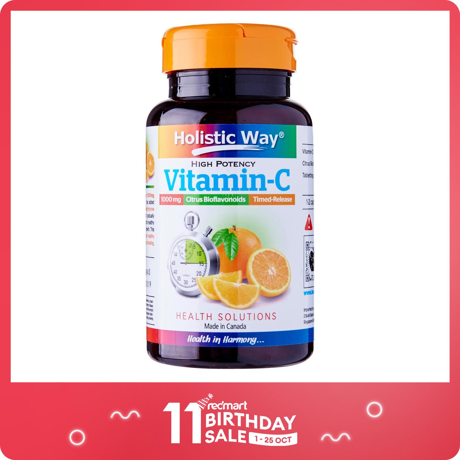 Holistic Way High Potency Vitamin-C 1000 Mg (Timed-Release) | Lazada ...