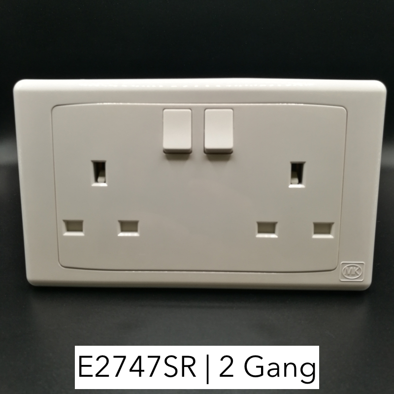 MK Ecore SR Switched Socket Outlet 13A 15A / RJ 11 Telephone Outlet ...