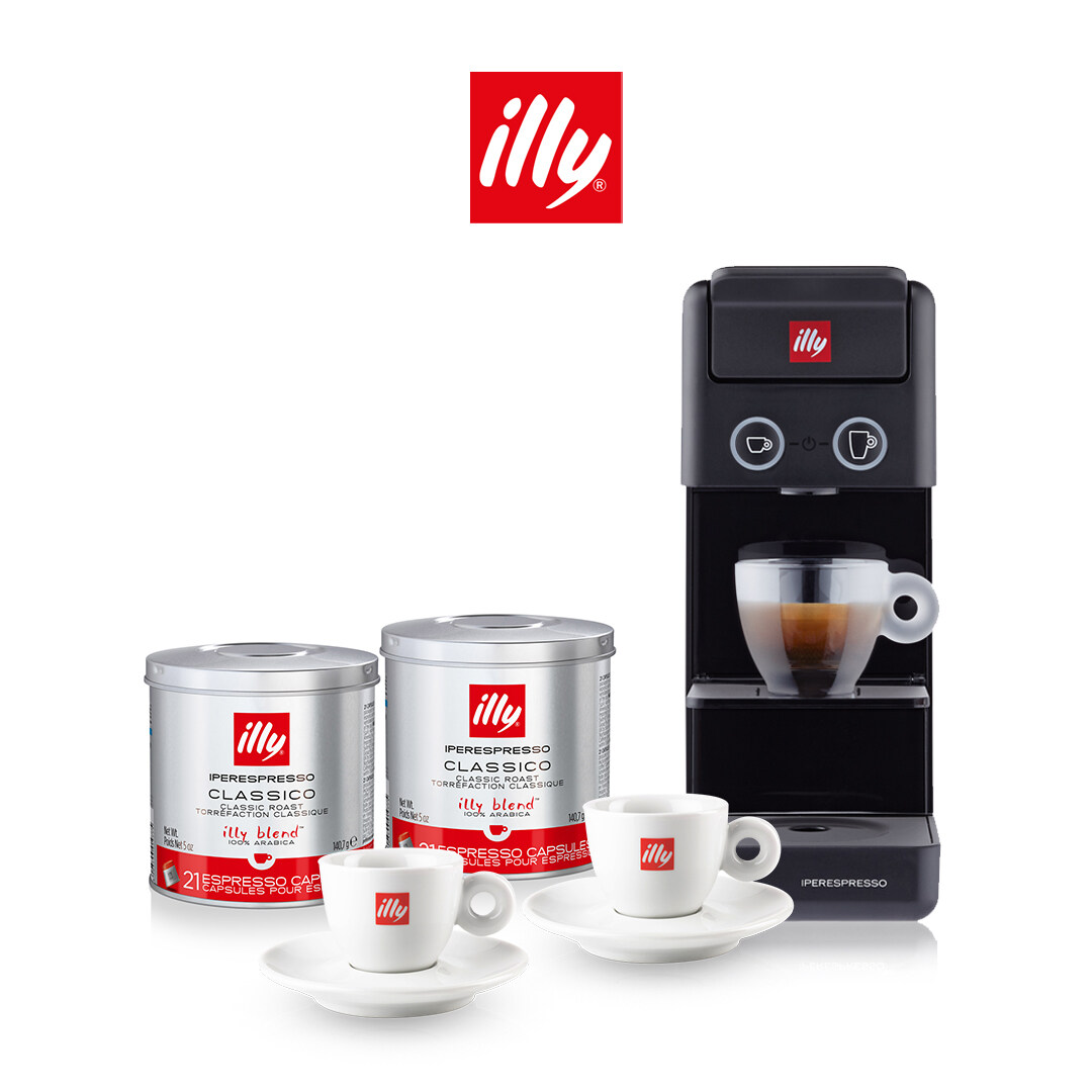 Special Set ILLY เครื่องชงกาแฟแคปซูล รุ่น Y3.3 สีดำ42 ชิ้นกาแฟแคปซูล ...