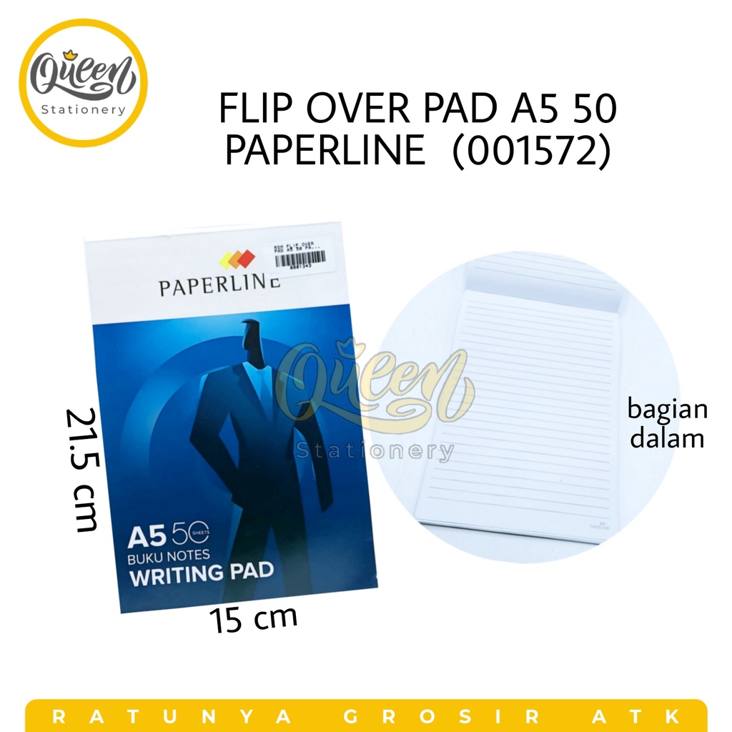 1 PCS FLIP OVER PAD A5 WRITING PAD 50 PAPERLINE / BLOCK NOTE (001572 ...