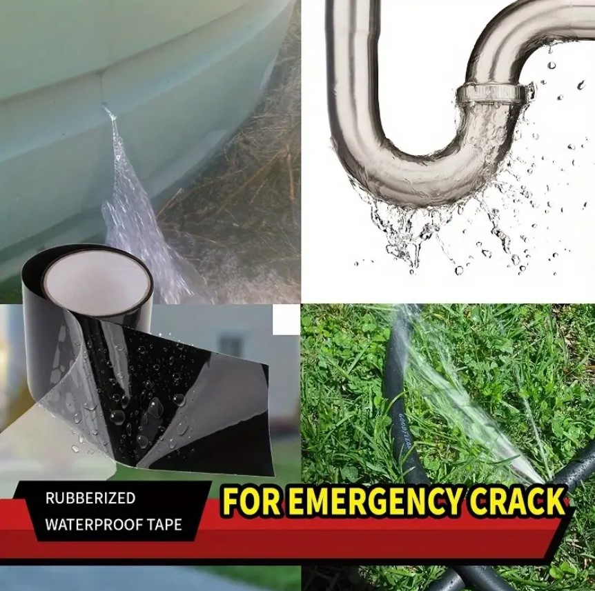 Super Strong Waterproof PVC Pipe Tape - 5ft Long, 2 inches, Leak-Proof ...