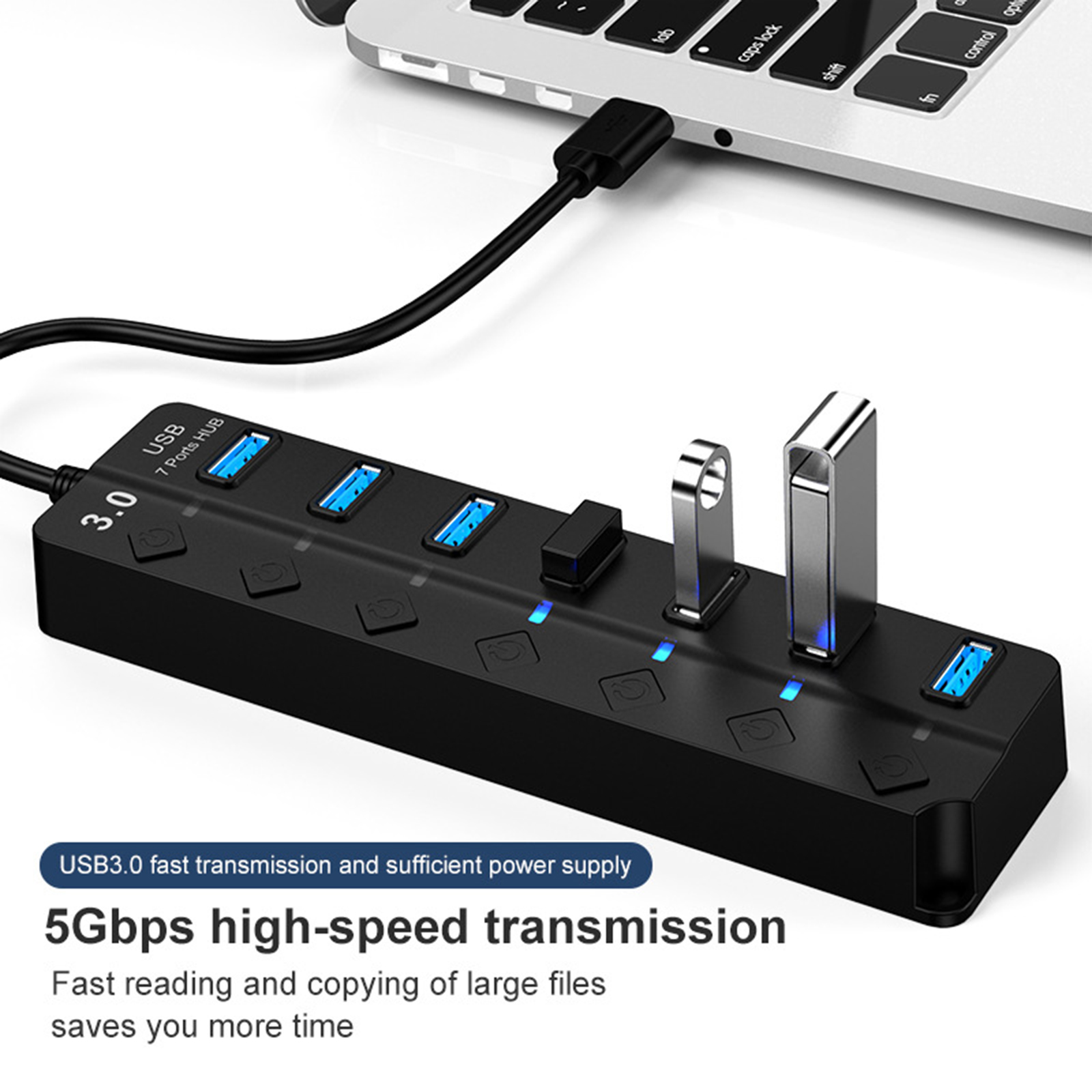 【Top Picks】 Multi USB Splitter Hub 100cm USB 3.0 Hub USB Hub 2.0 Long ...