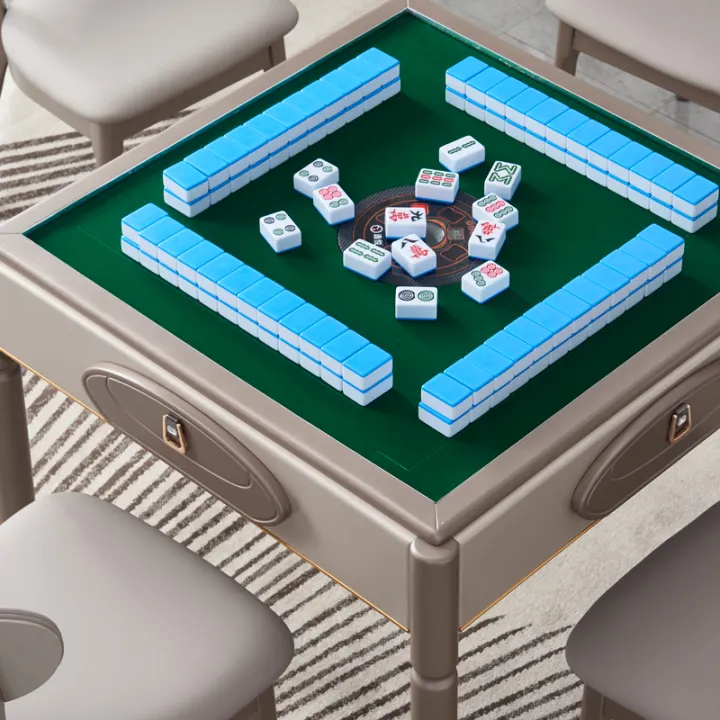 Modern luxury solid wood mahjong machine table dual-purpose rectangular ...