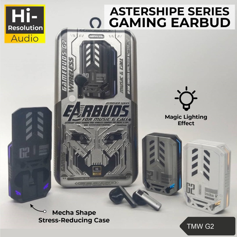 REMAX GAMEBUDS G2 ASTERSHIP SERIES GAMING TWS | Lazada