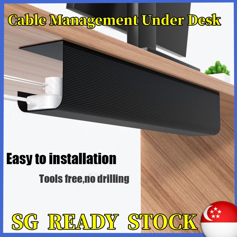 [SG READY STOCK] Cable Management Under Desk Under Table Tray No ...