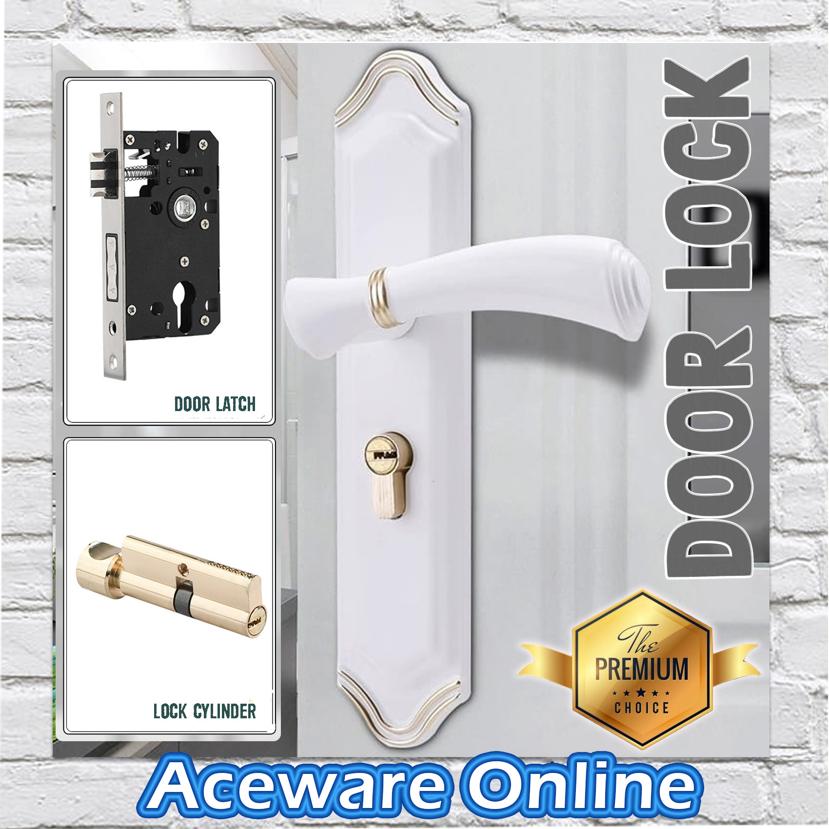 European Style Bedroom Door Lock Handle Set Silent Entrance Door Gate ...