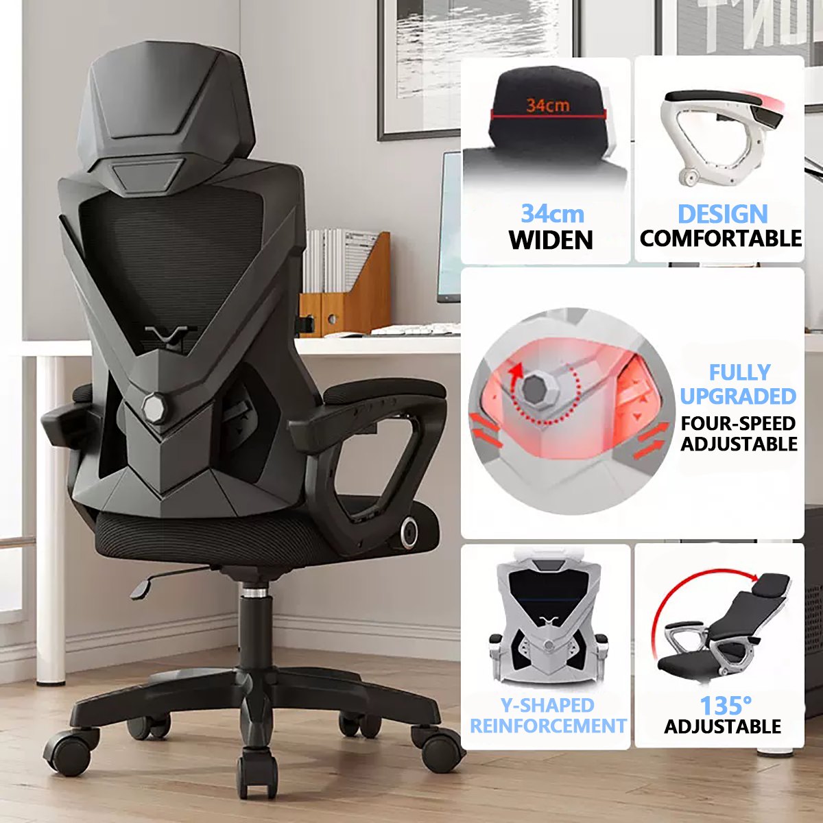 [COD] Office chair Ergonomic Chair Gaming Chair Computer Chair ...