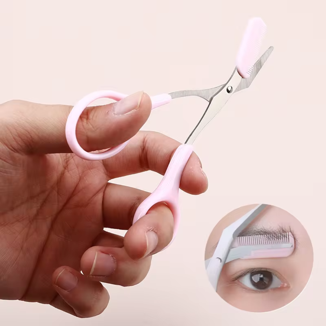 Eyebrow Trimmer Scissor With Comb Facial Hair Removal Makeup Tool ...
