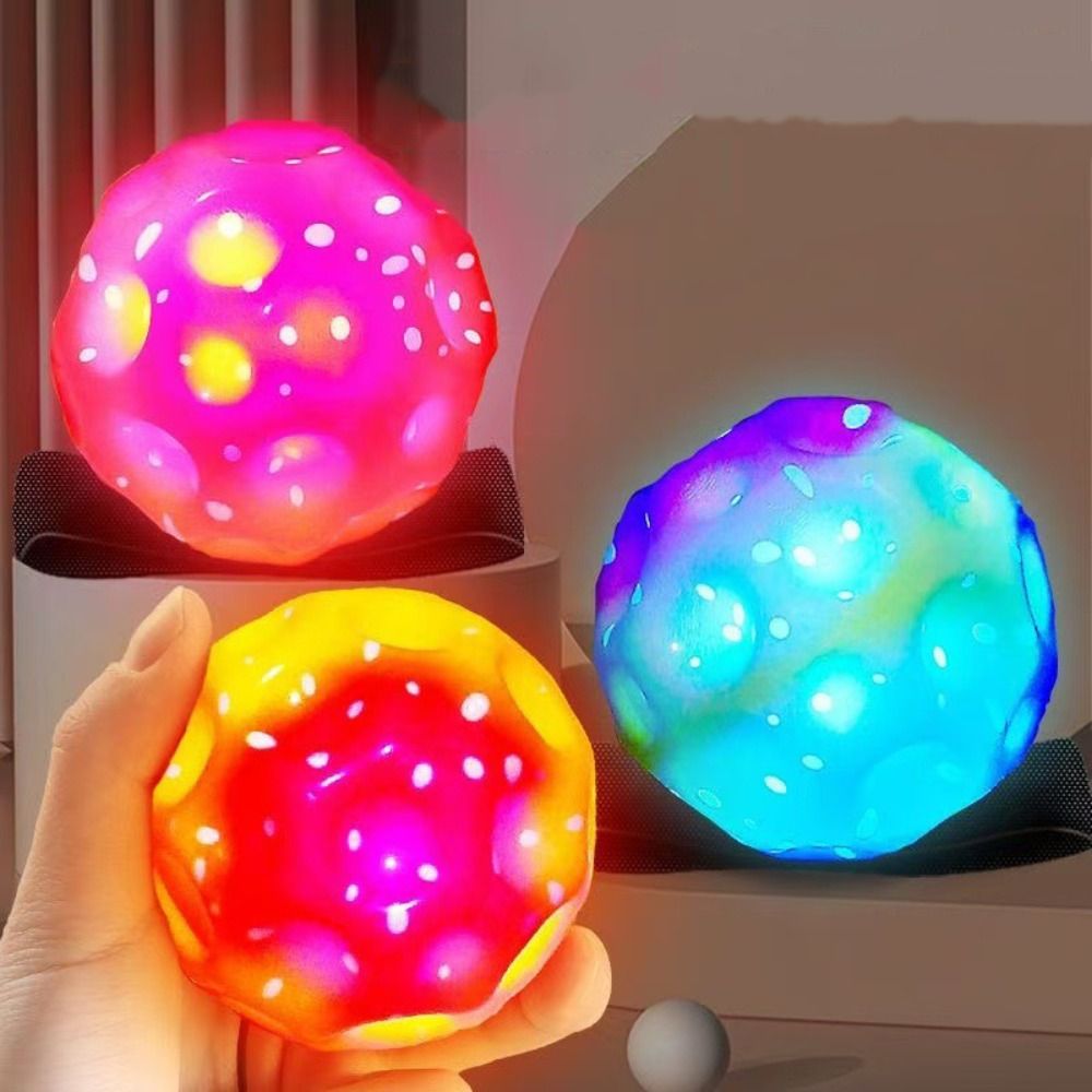 Fun Jump Ball High Bouncing Ball Luminous Hand Ball Game Wrist Return ...