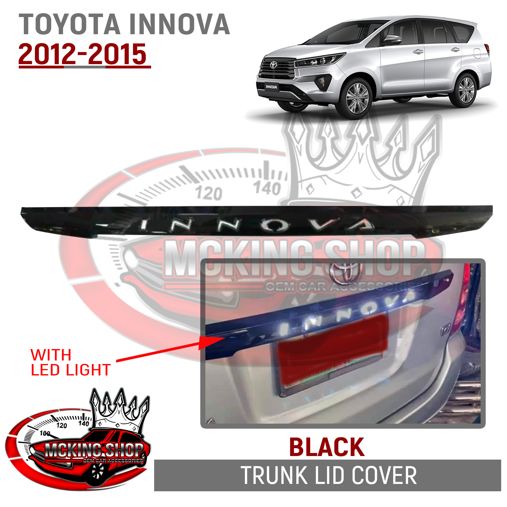 Toyota Innova 2012-2015 Rear Trunk Lid Assembly (Dual Function Full LED ...