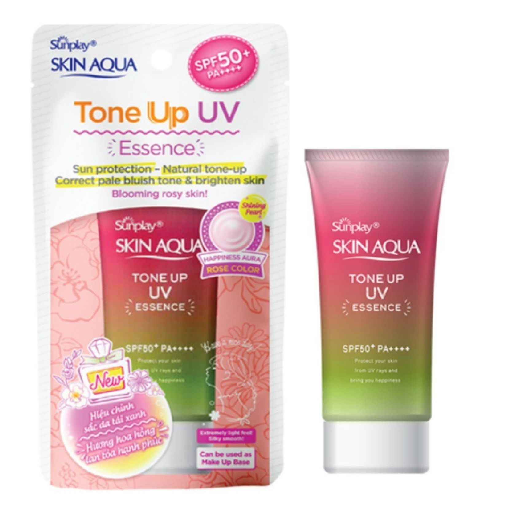 Rohto Mentholatum Sunplay Skin Aqua Tone Up UV Essence Happiness Aura ...