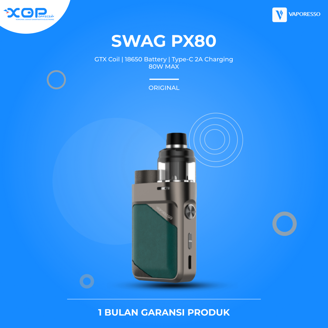 Vaporesso Swag PX80 Pod Mod Kit 80W Battery 18650 Authentic Original ...