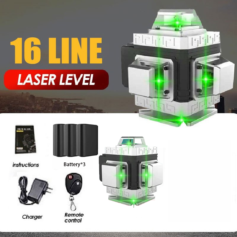 16 Line 4D Laser Sinar UV Multifungsi Level Tingka Alat Perata Laser ...
