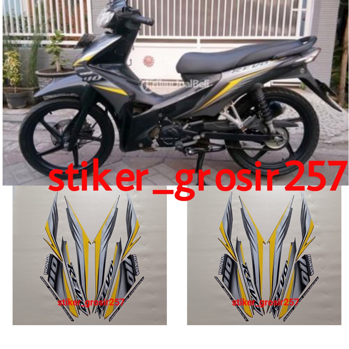 STIKER STRIPING LIS POLET BODY MOTOR HONDA REVO ABSOLUTE CW 110 2009 ...