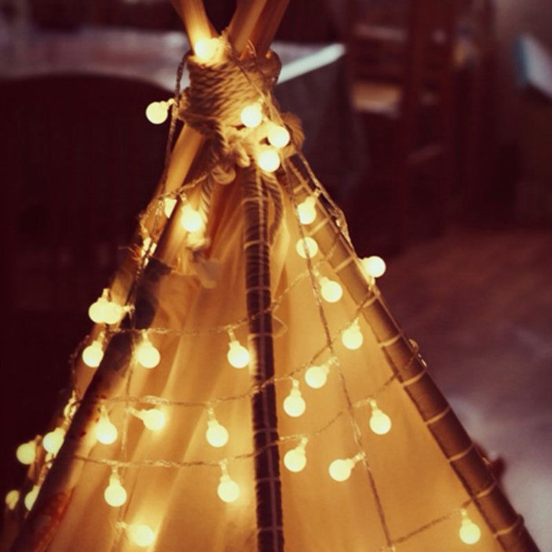 USB LED Ball Garland Lights Fairy String Home Room Holiday Wedding ...