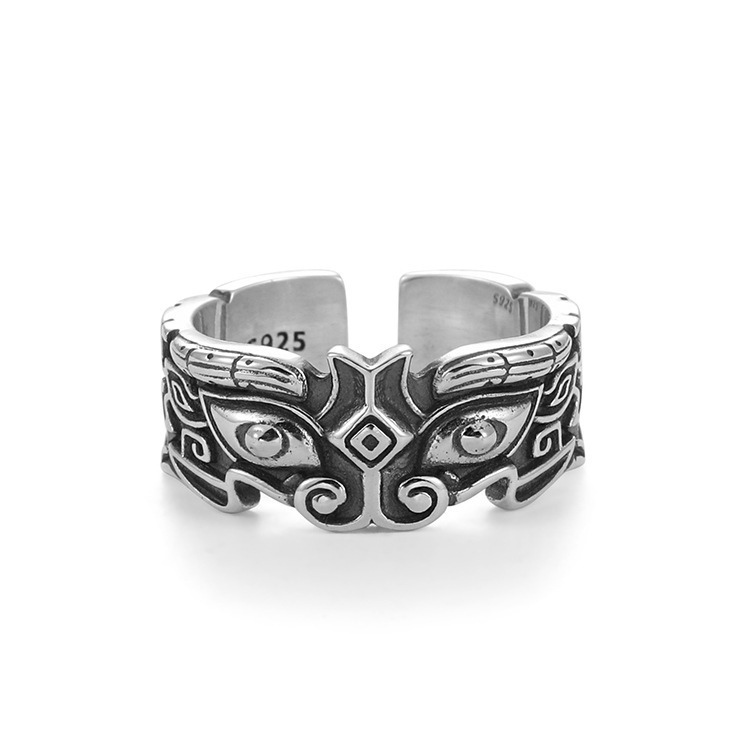 Taotie God Beast Ring Men's Aggressive Retro Ring Nafu Ring Men's Open ...