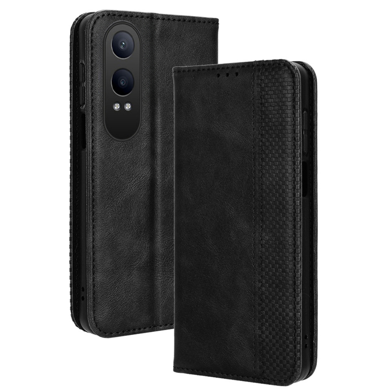 For OnePlus Nord CE4 Lite Case Flip Wallet Magnetic Buckle Retro ...