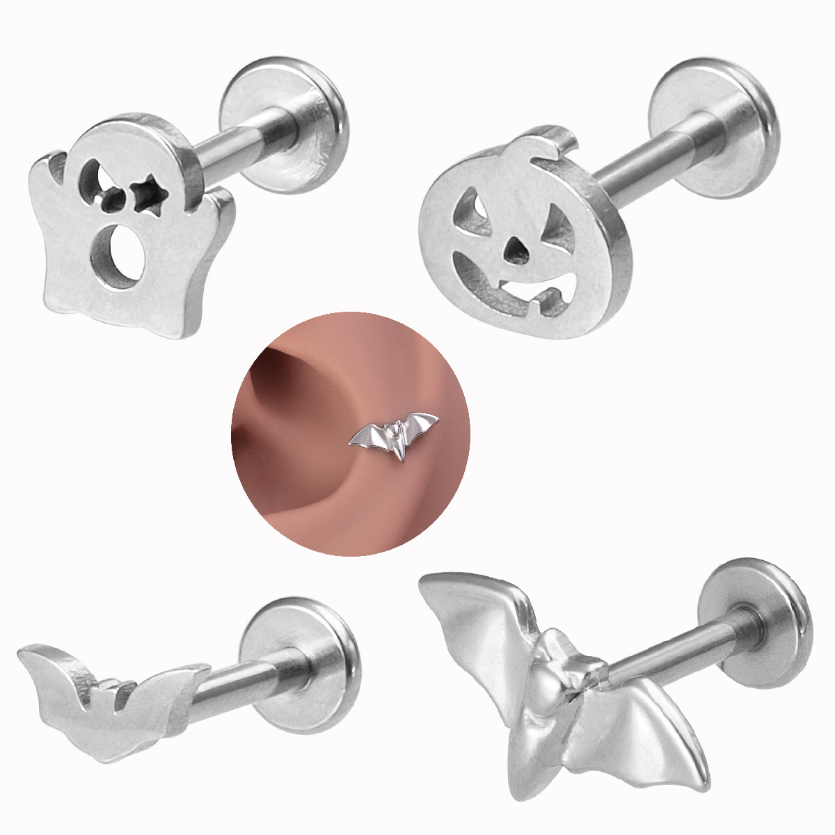 Perforated Pumpkin Halloween Stainless Steel Flat Bottom Internal ...