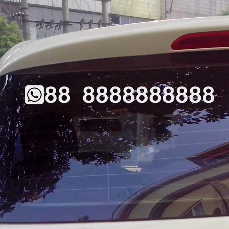 Personalized Custom For Whatsapp Telephone Number Waterproof Car And ...