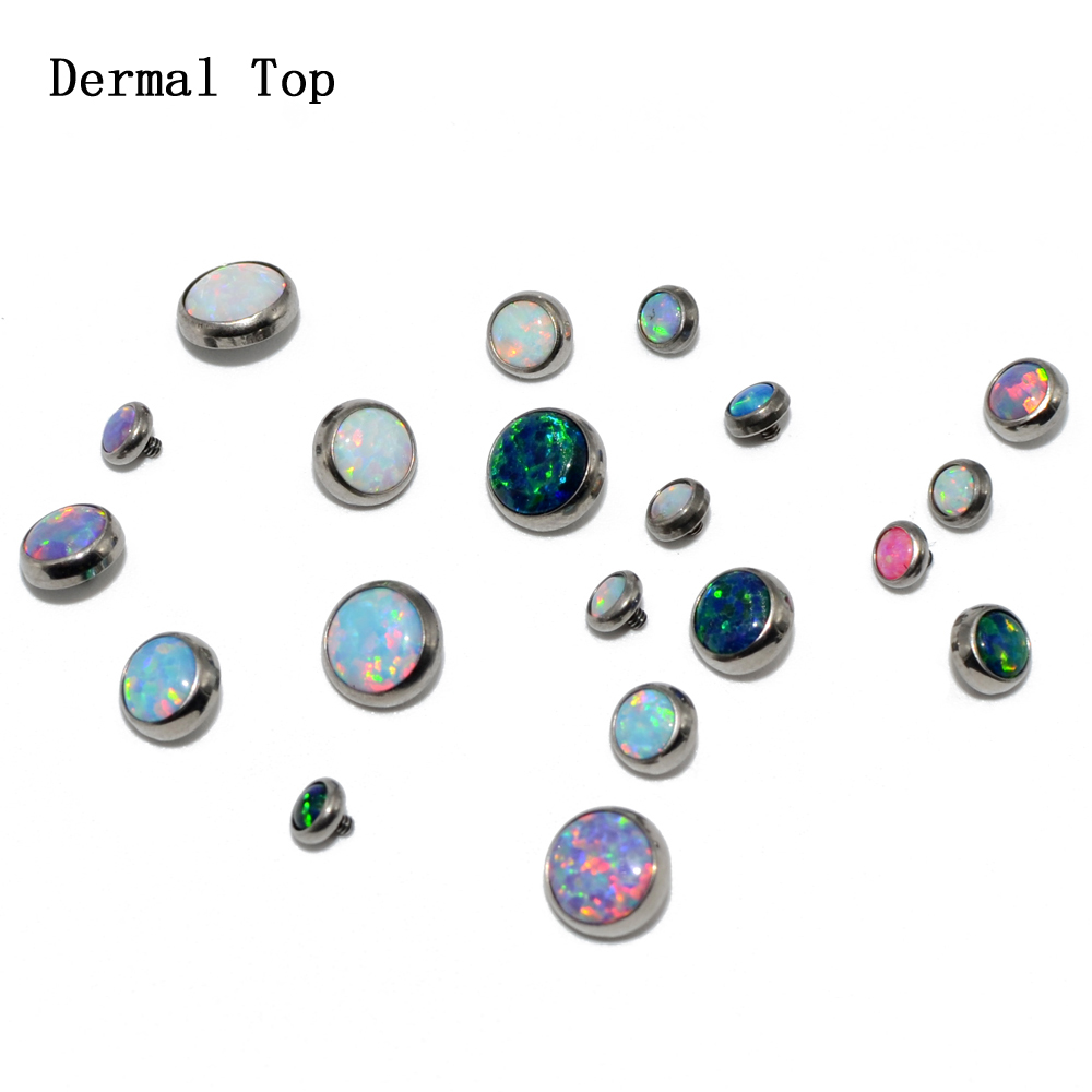 【The Global Box】CHUANCI PC G23 Titanium With Flat Opal Gem Dermal Top ...