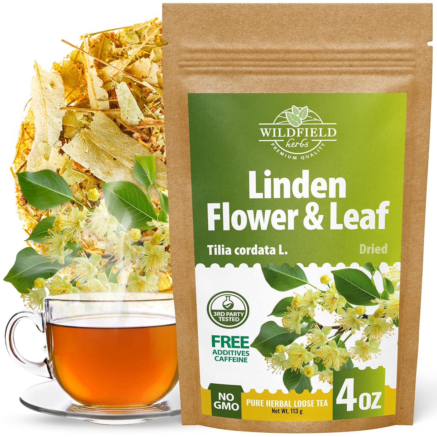 4 oz Linden Tea Dried Linden Flower Tea Blossom Herbal (Tilia Cordata ...