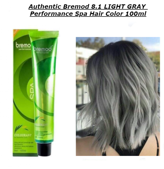 Authentic Bremod Performance Spa Hair Color 8.1 LIGHT GRAY with Bremod ...