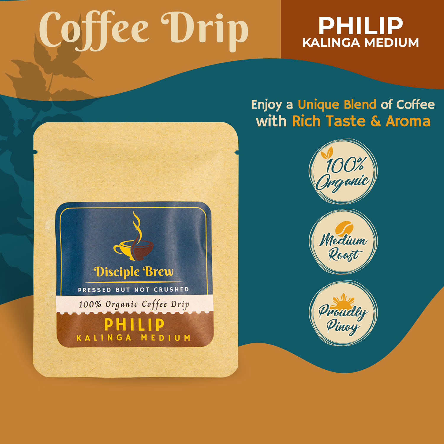 Disciple Brew Instant Coffee Drip Kalinga Medium Roast Coffee 13g ...