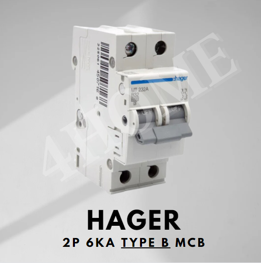 Hager 2P Two Pole MCB 6kA Type B Type C MT22A MT240A MC240A 32A 40A Hager 2 Pole | Lazada Singapore