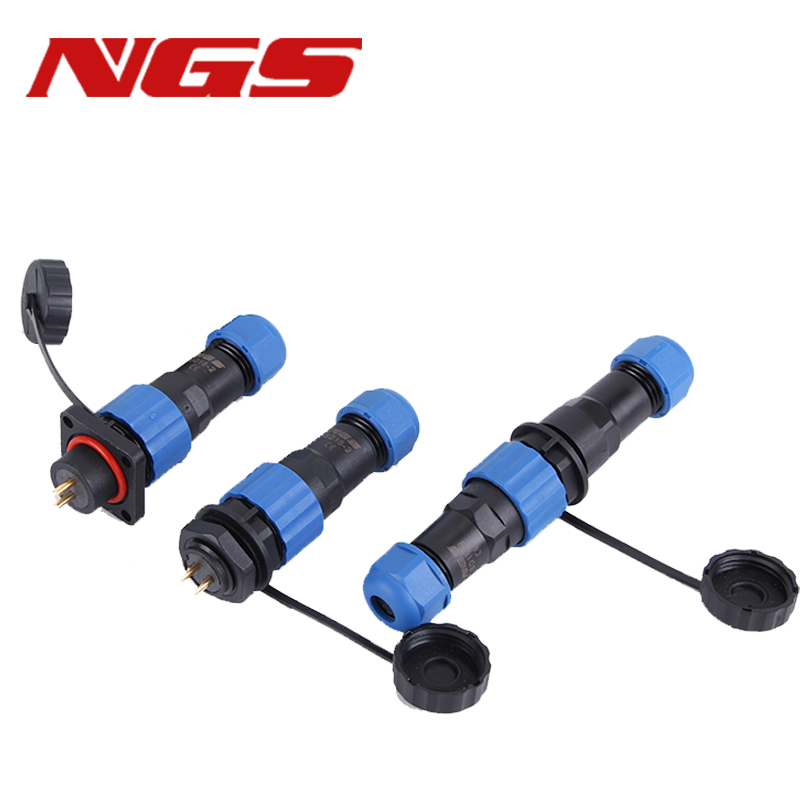 【New design】SP16 IP68 Waterproof Connector 2 3 4 5 6 Pin SP Wire Cable ...