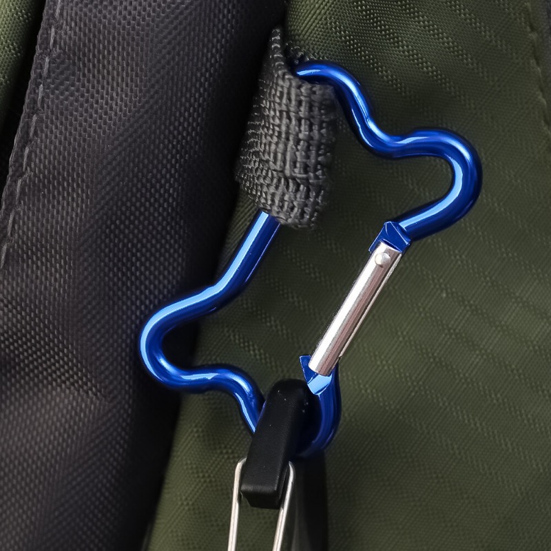 5Pcs Bone Shape Carabiner Outdoor Climbing Camping Buckle Bold Aluminum ...