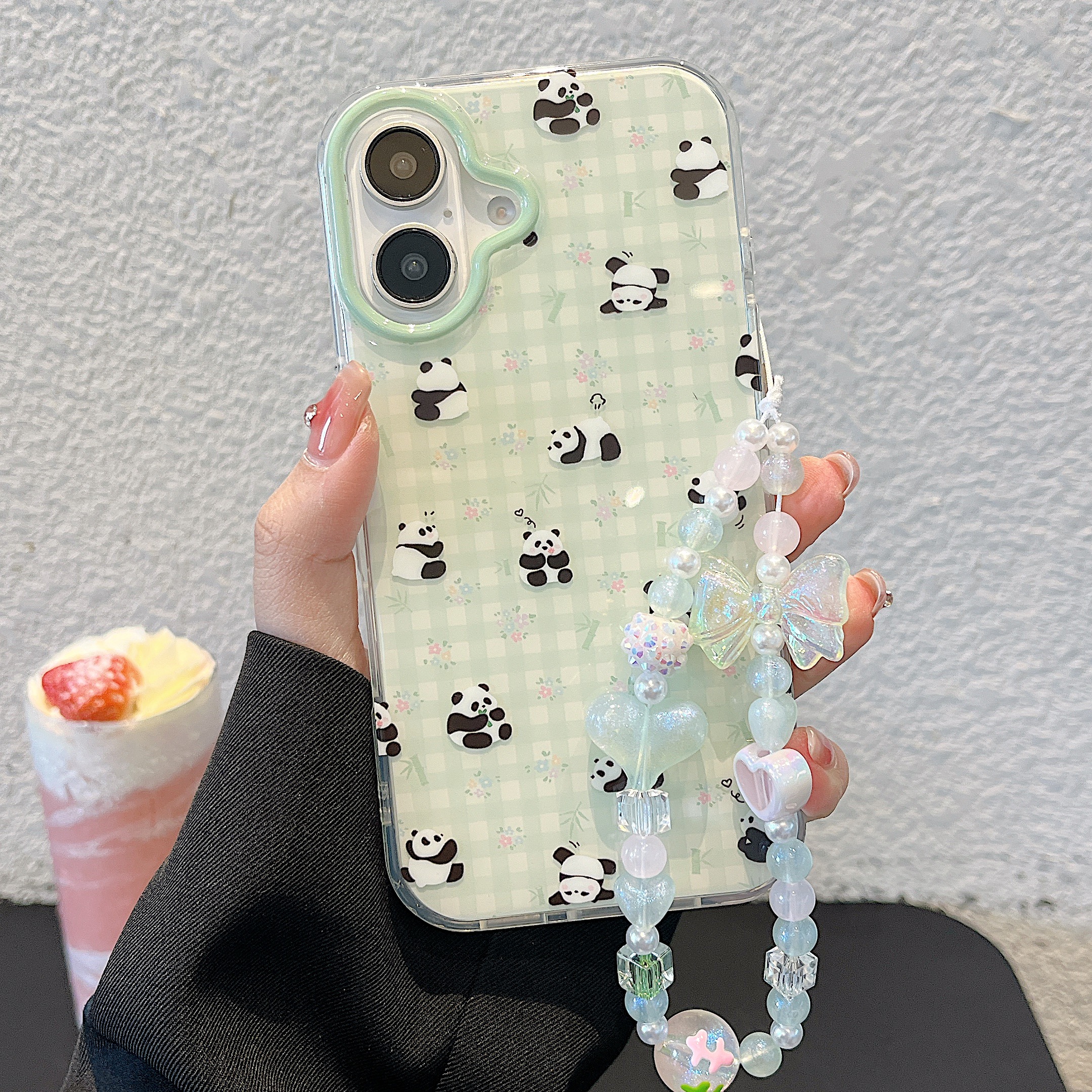 Sroof for New versatile pearl love bow element phone case hanging chain ...